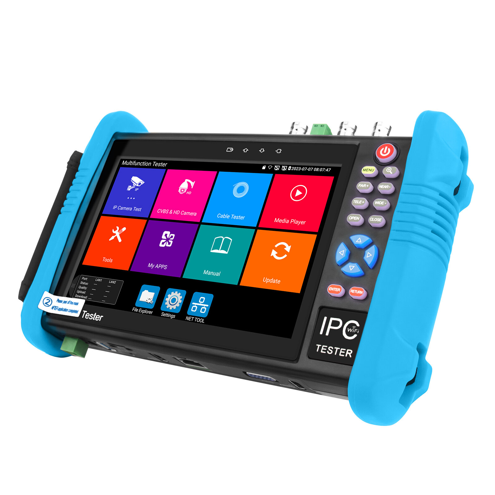 Тестер камер видеонаблюдения NOYAFA NF‑716ADHS PRO, поддержка IP AHD CVI TVI, тест PoE, измерение кабеля