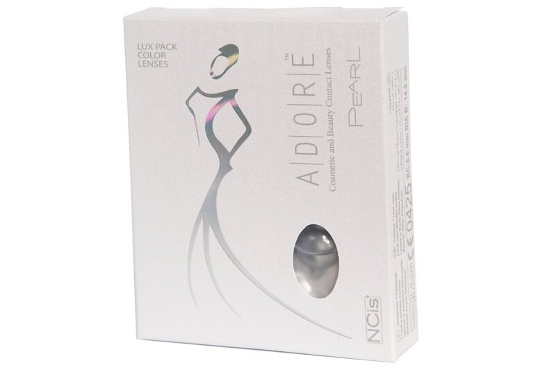 Eyemed Technologies Цветные контактные линзы adore pearl 2 линзы Квартальные, -1 8.6 white