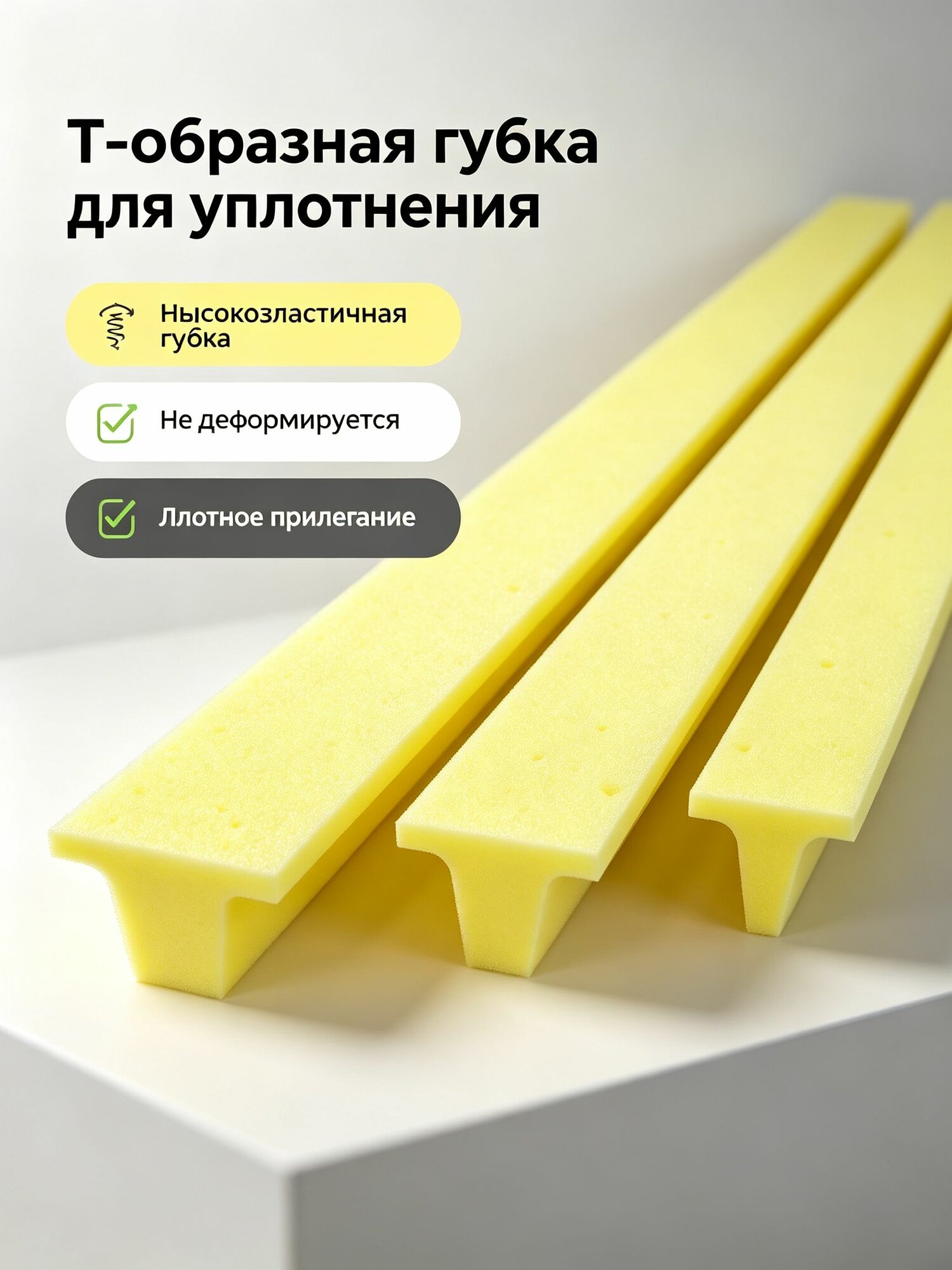 Заполнитель щели для кровати из высокоплотного жёлтого поролона с т-образной формой для дома и общежитий