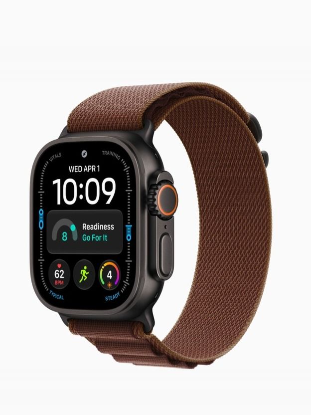 Умные часы Apple Watch Ultra 4 Black Titanium Case with Burgundy Alpine Loop - S (MJC04)
