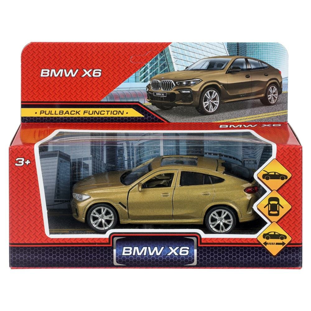 Машина металлическая Бмв X6, 12 см, бежевый арт. X6-12MAT-BG (72)