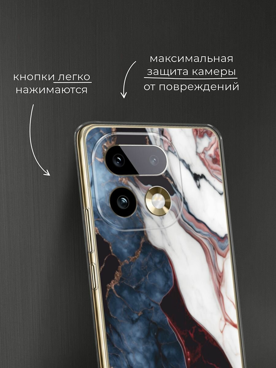 Чехол на Realme 16 Pro+ / Реалме 16 Про+ с принтом Благородный мрамор — фото 1