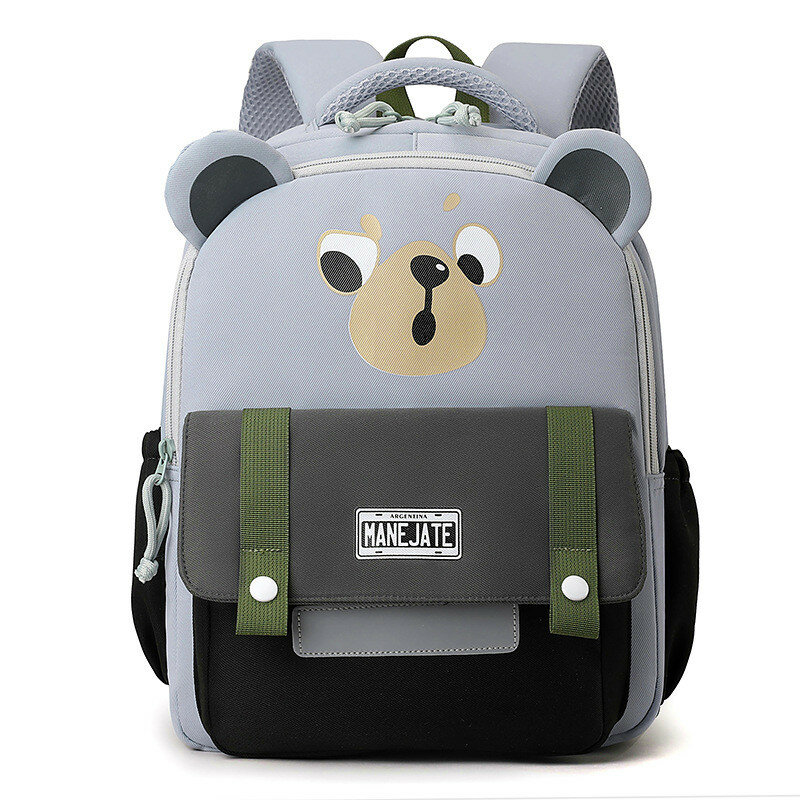 Detskiy rюкzak s ventilirovannymi remnyami i kreskovym dizajnom dlya detey, gray blue