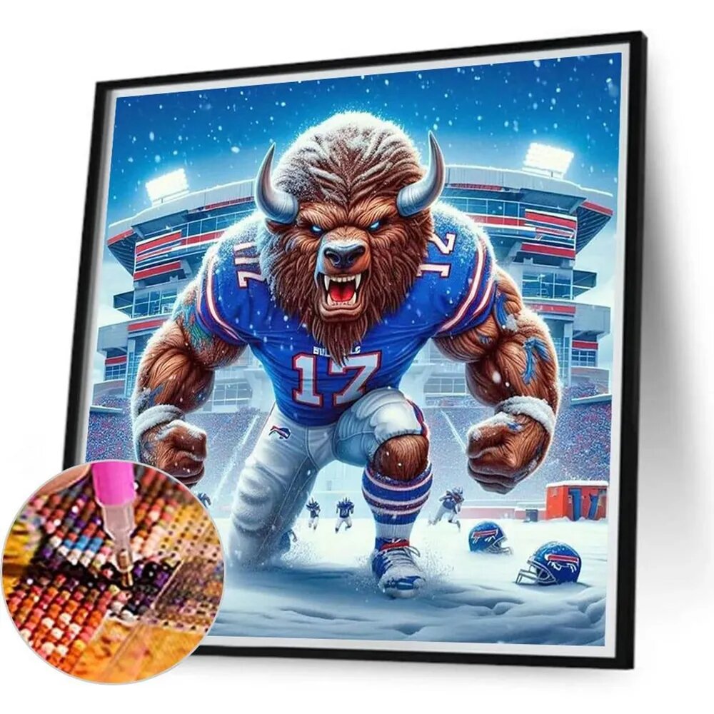 Полнодрагоценная картина Buffalo Bills серии персонажей 40x40 см из смолы