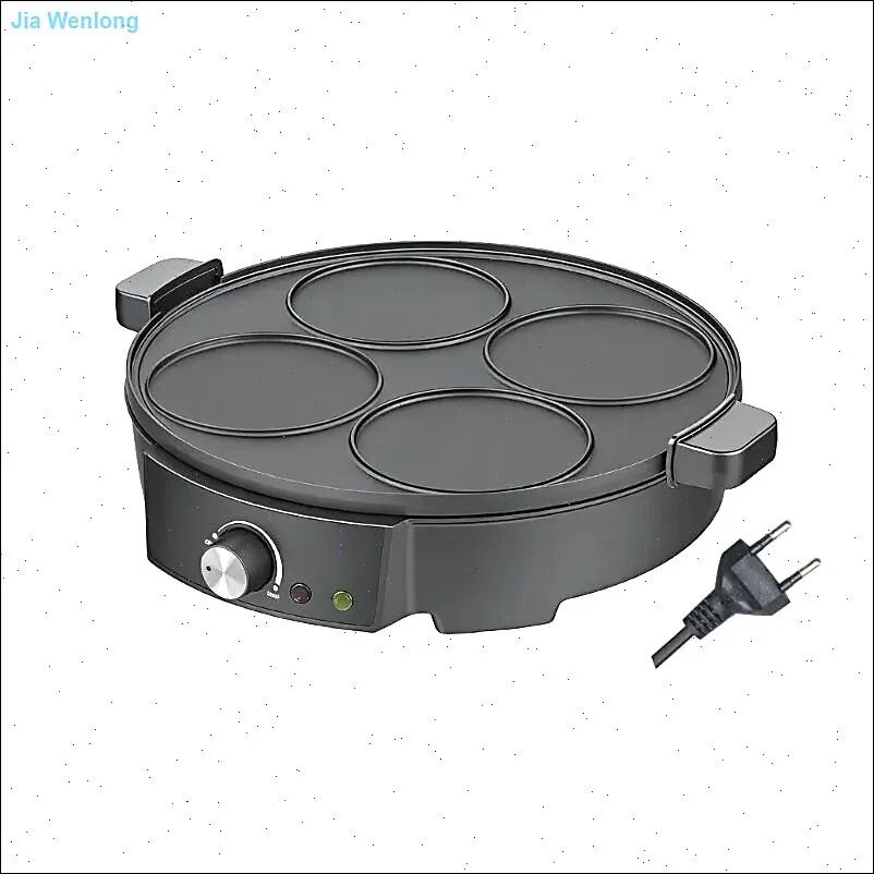 Блинница электрическая для блинов с антипригарным покрытием на 4 блина для дома Jia Wenlong