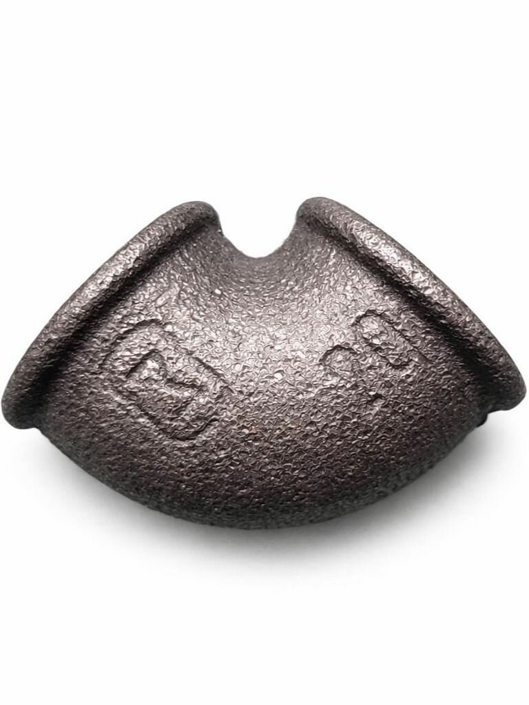 Угольник проходной чугун Ду 20 (3/4") ВР черный