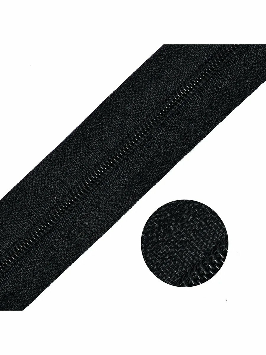 Молния рулонная тип 3 цв. F322 черный уп.200м