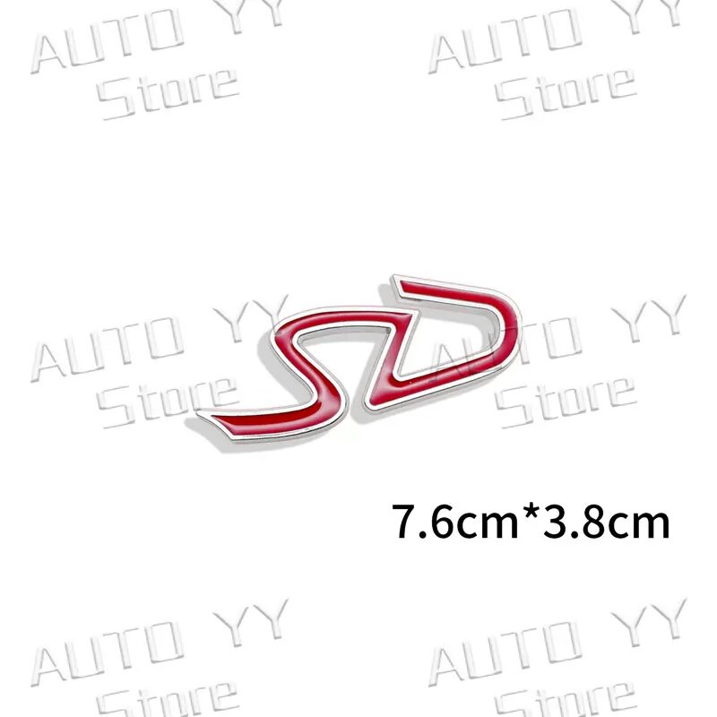 Металлический значок SD/D для Mini Cooper, 7.6x3.8 см, цвет 10