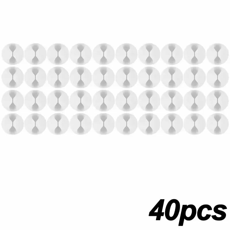 40шт. Самоклеящиеся держатели для кабеля, White