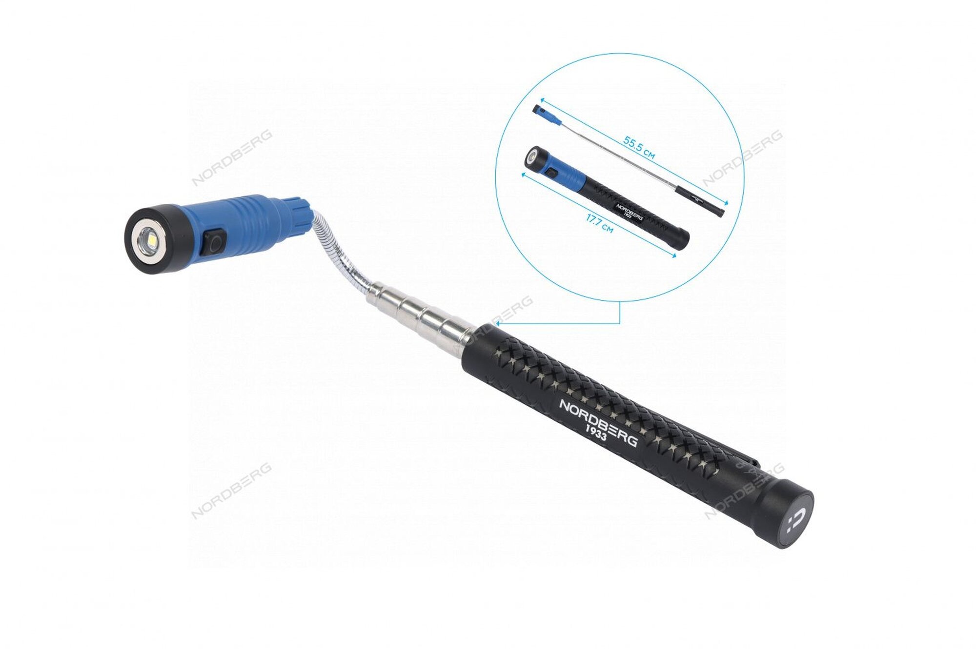 Фонарь светодиодный гибкий, аккумуляторный, с магнитным захватом