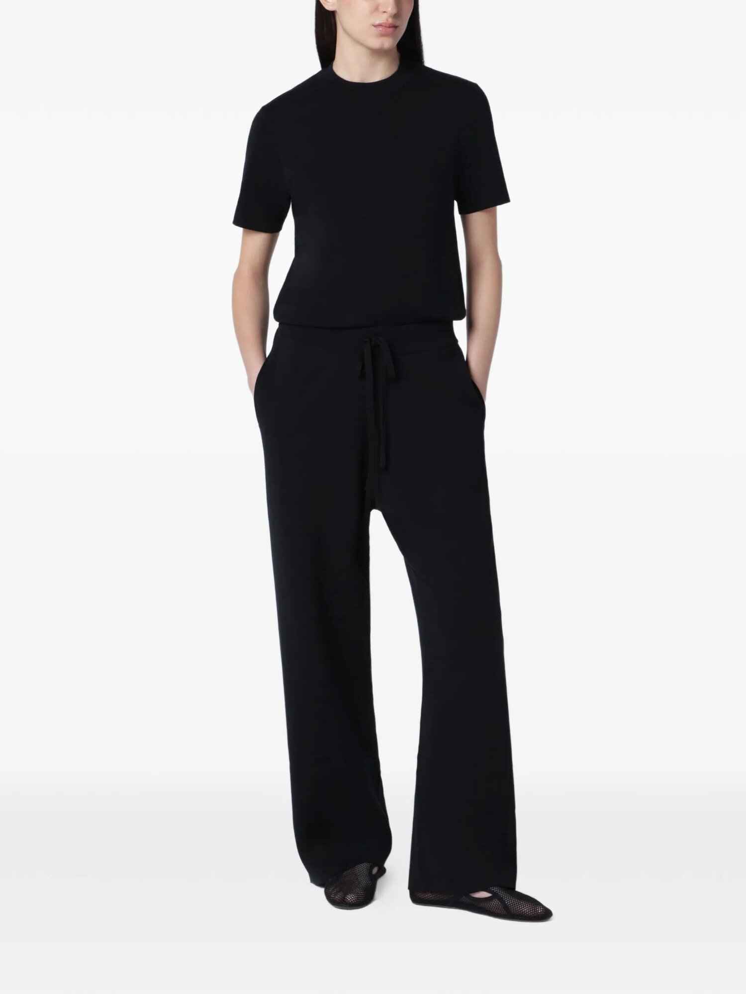 Брюки Entire Studios Straight-leg knit trousers, размер S, black/black — фото 1