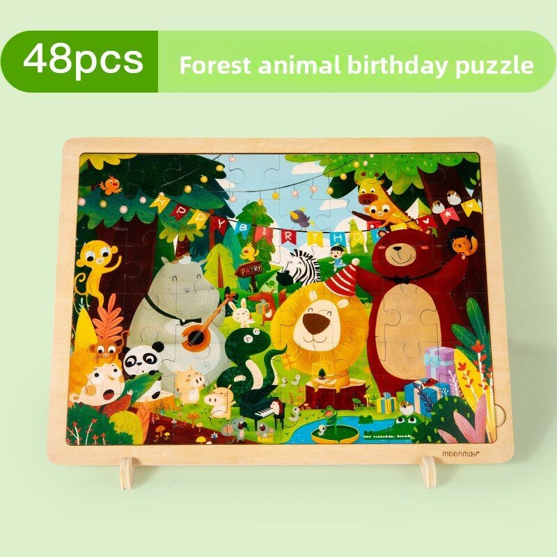 Деревянная головоломка ферма для детей обучение и развлечение лесной день рождения