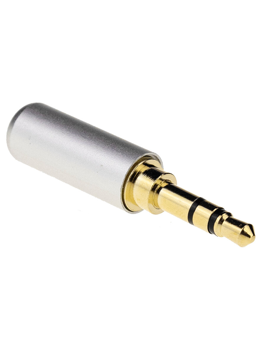 Аудио штекер, коннектор разъем Mini Jack 3.5мм, 3pin (Серебряный)