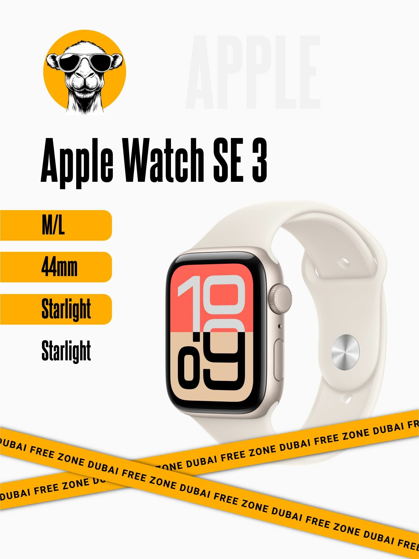 Смарт-часы Apple Watch SE 3 2025 44mm Starlight M/L