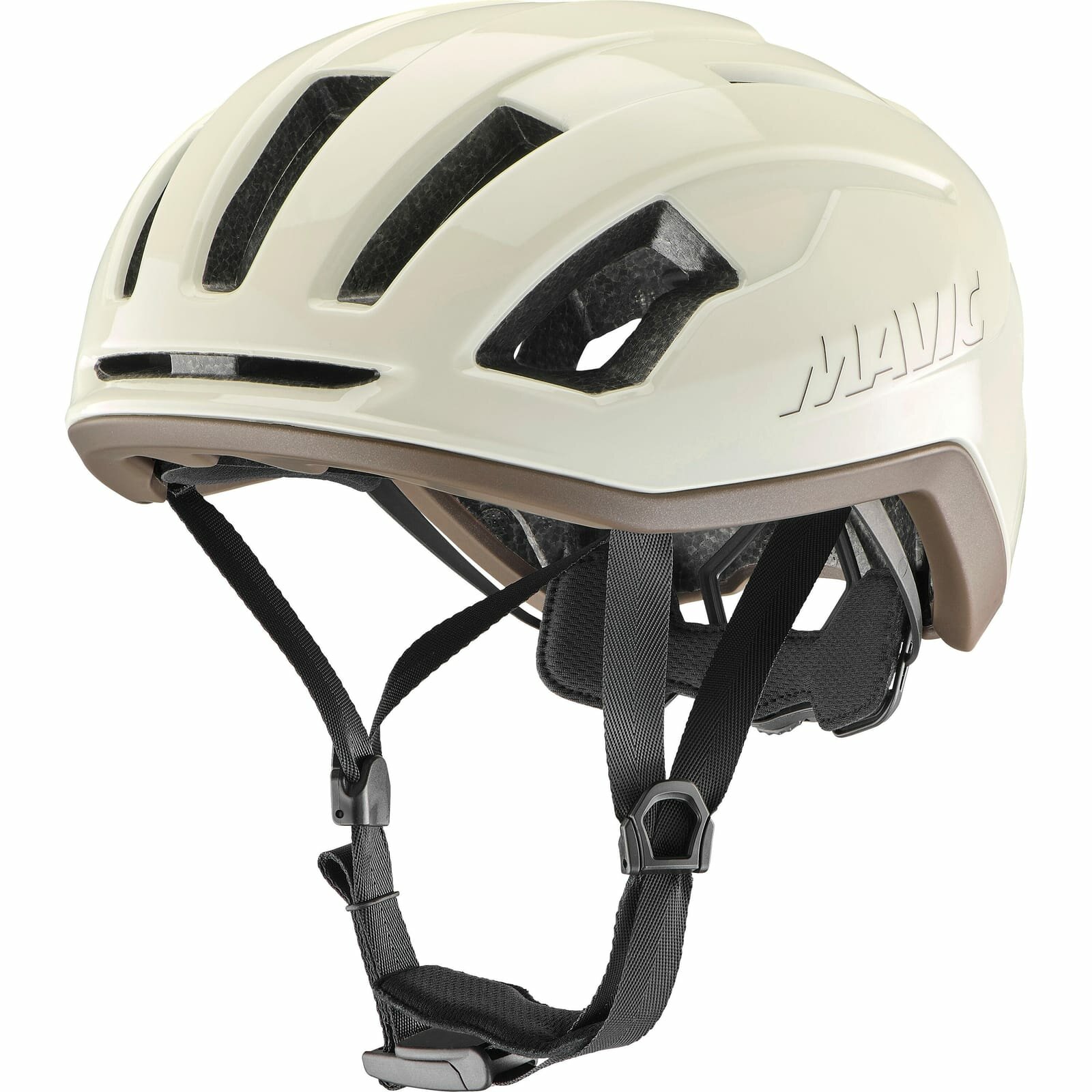 DECATHLON шлем защитный mavic crossroad, бежевый/кремовый/белый, 54-59 см