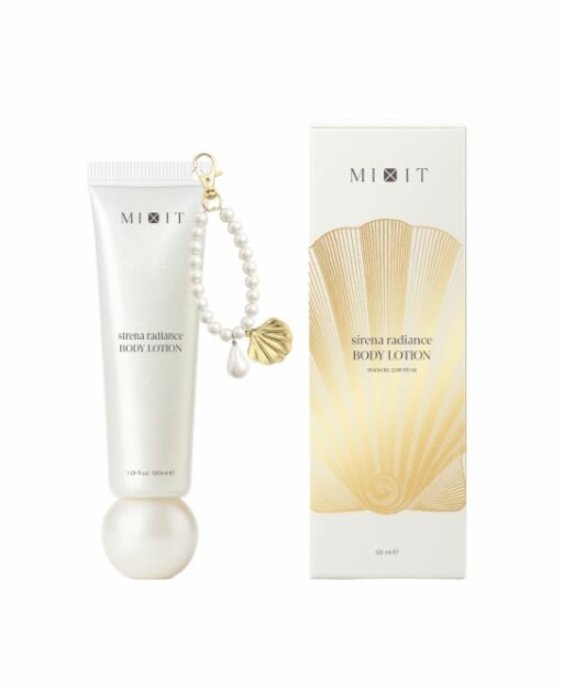 MIXIT Sirena Лосьон для тела с эффектом сияния с морским коллагеном, жемчужной пудрой, экстрактом ламинарии, 120 мл
