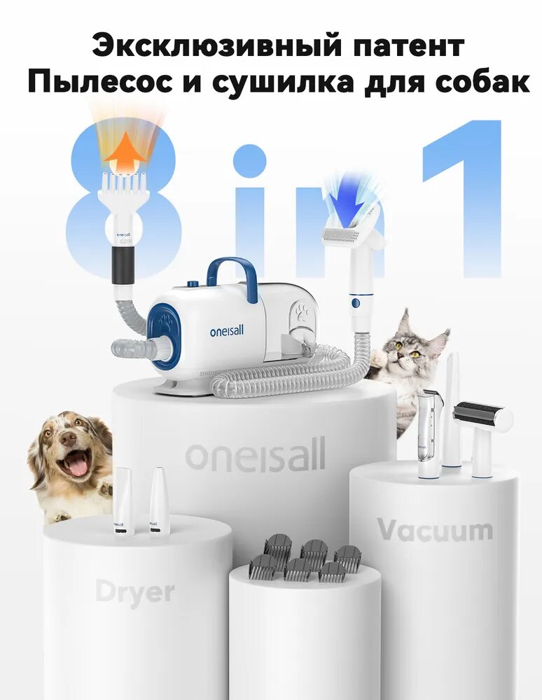 Набор для груминга домашних животных (8-в-1) ONEISALL