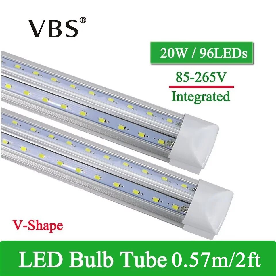 Светодиодная лампа VBS T8 20Вт 570мм Cold white Clear Cover