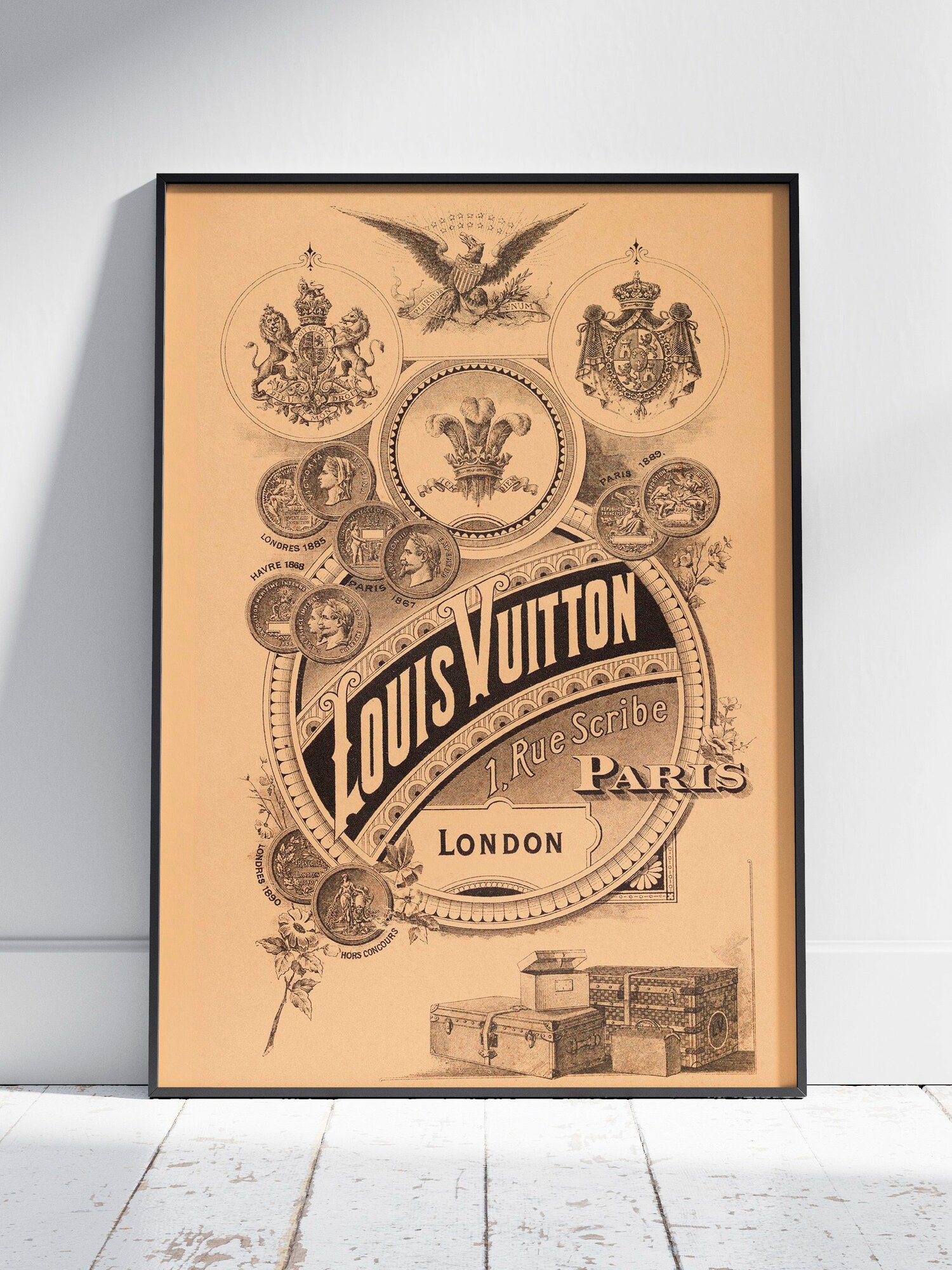 Плакат на стену для интерьера Луи Виттон (Louis Vuitton 6) - Постер по модели, бренду и моде формата A4 (21x30 см)