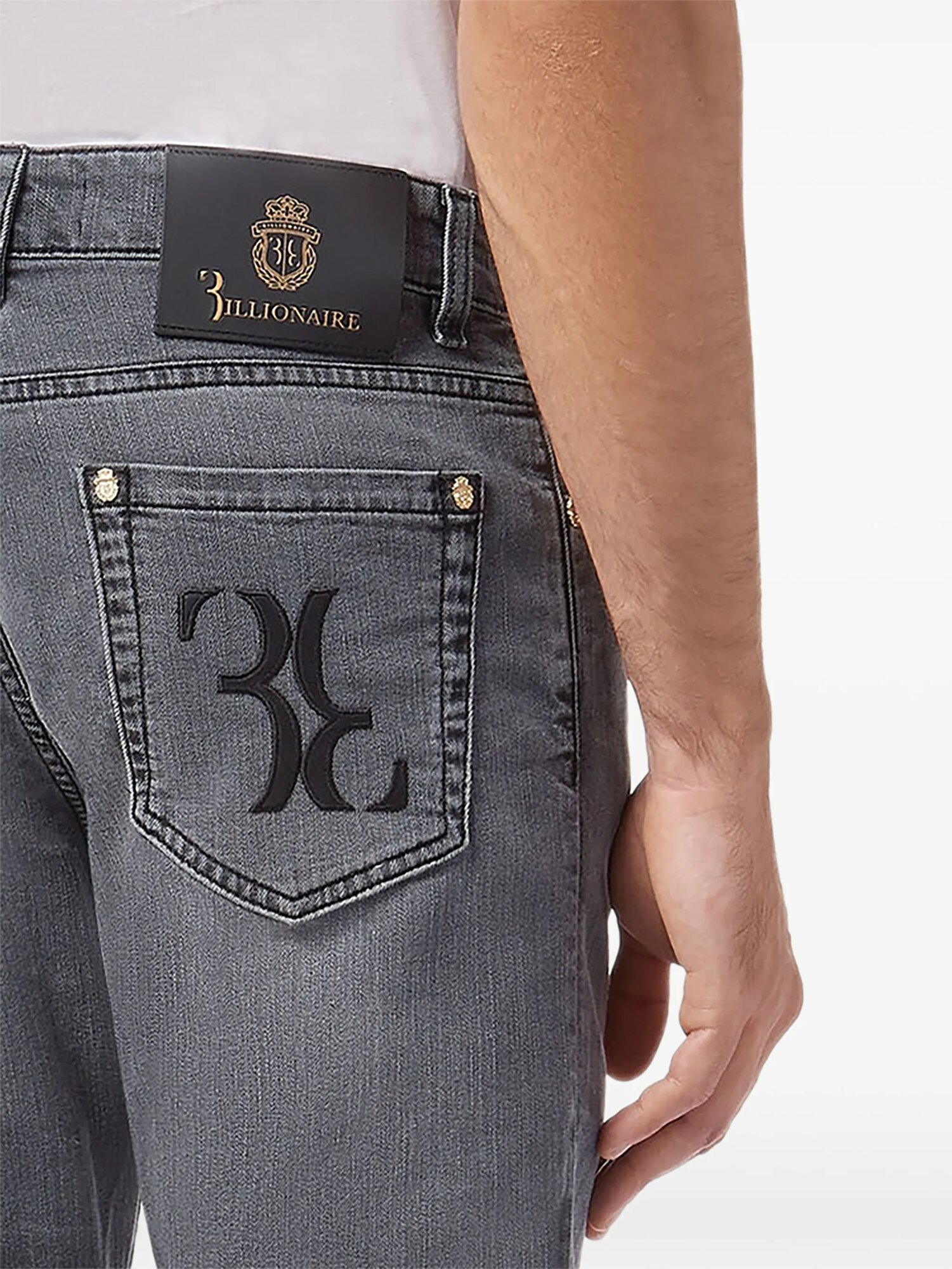 Брюки Billionaire Logo straight trousers, размер XS, grey — фото 1