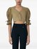 Рубашка Chloe Buttoned cropped shirt, размер 36, зеленый,