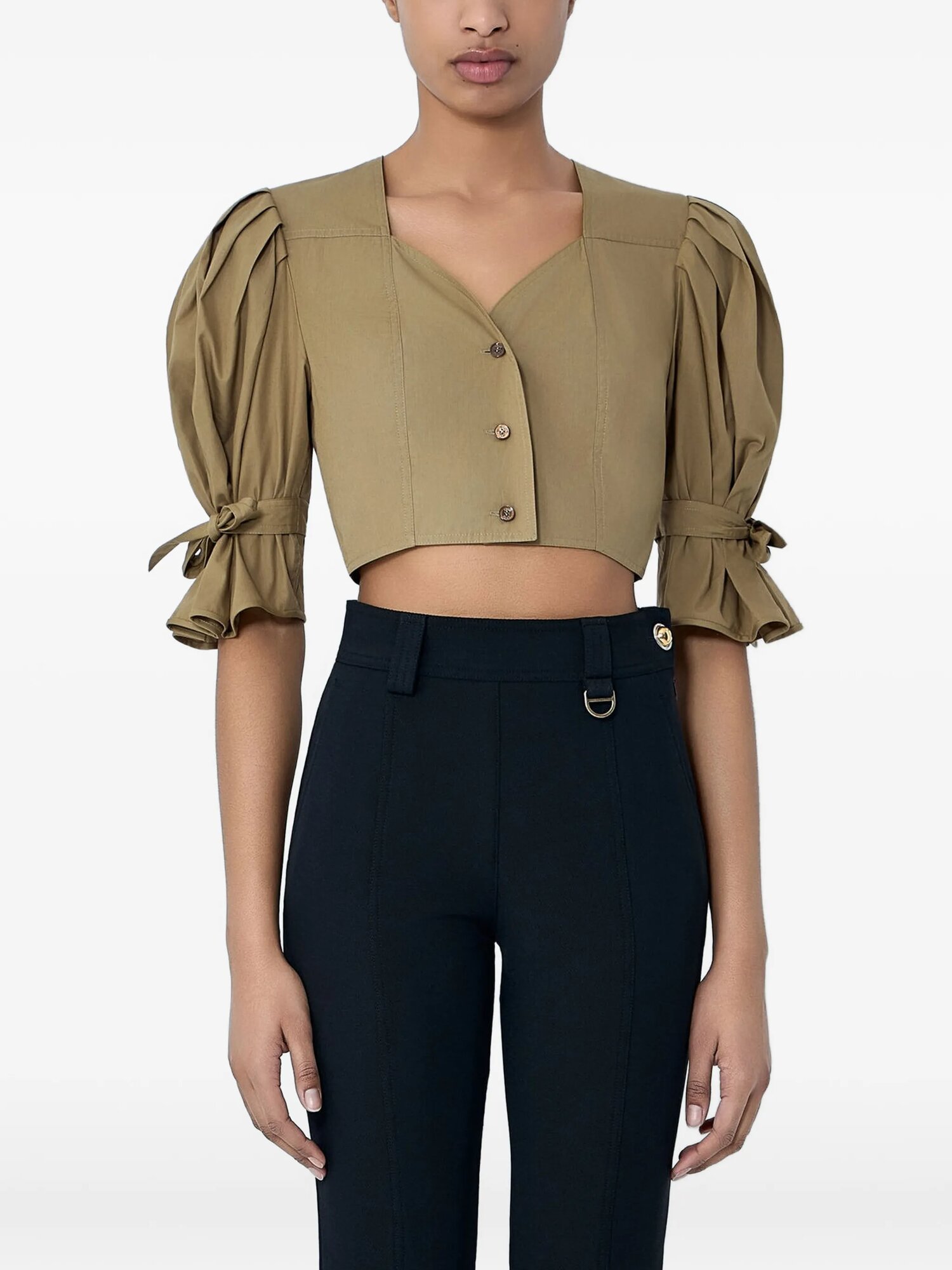 Рубашка Chloe Buttoned cropped shirt
