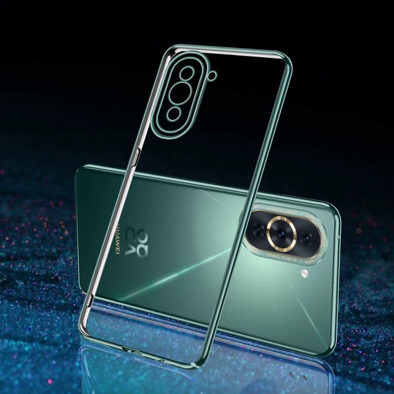 Силиконовый тонкий защитный чехол для Huawei nova 10 Pro с полным покрытием объектива, зеленый цвет