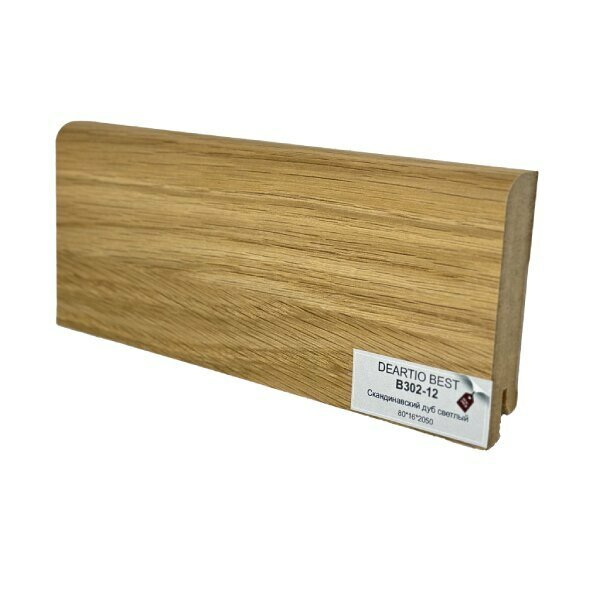 Плинтус Deartio Best Скандинавский дуб светлый B302-12, 1 шт.