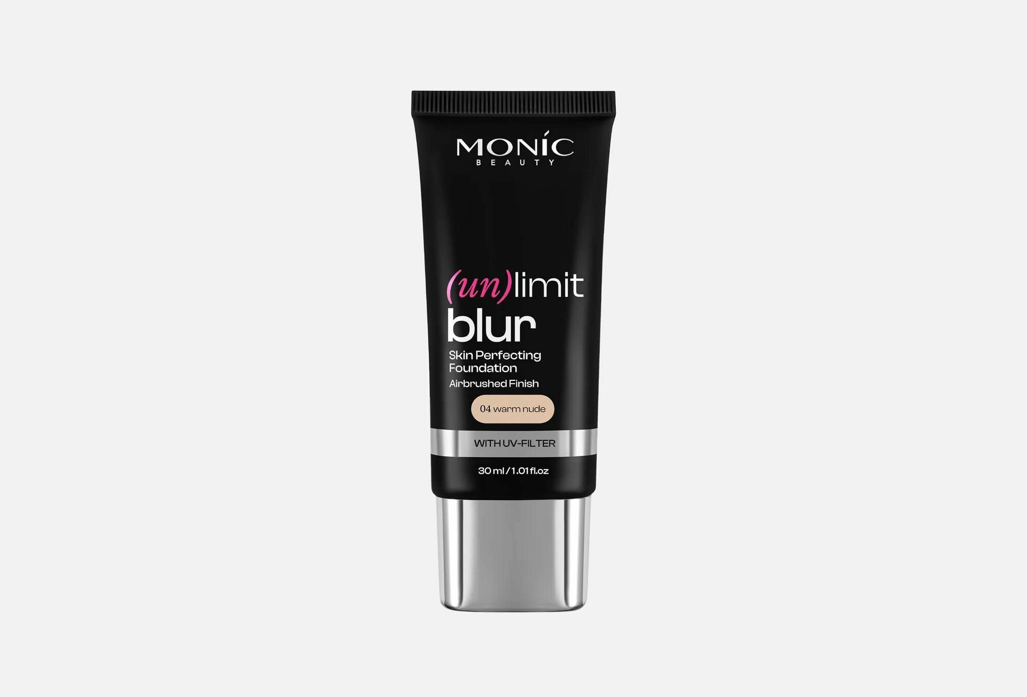 Тональная основа Monic Beauty (UN) Limit Выравнивающая тон 04 Warm Nude, с сияющим эффектом