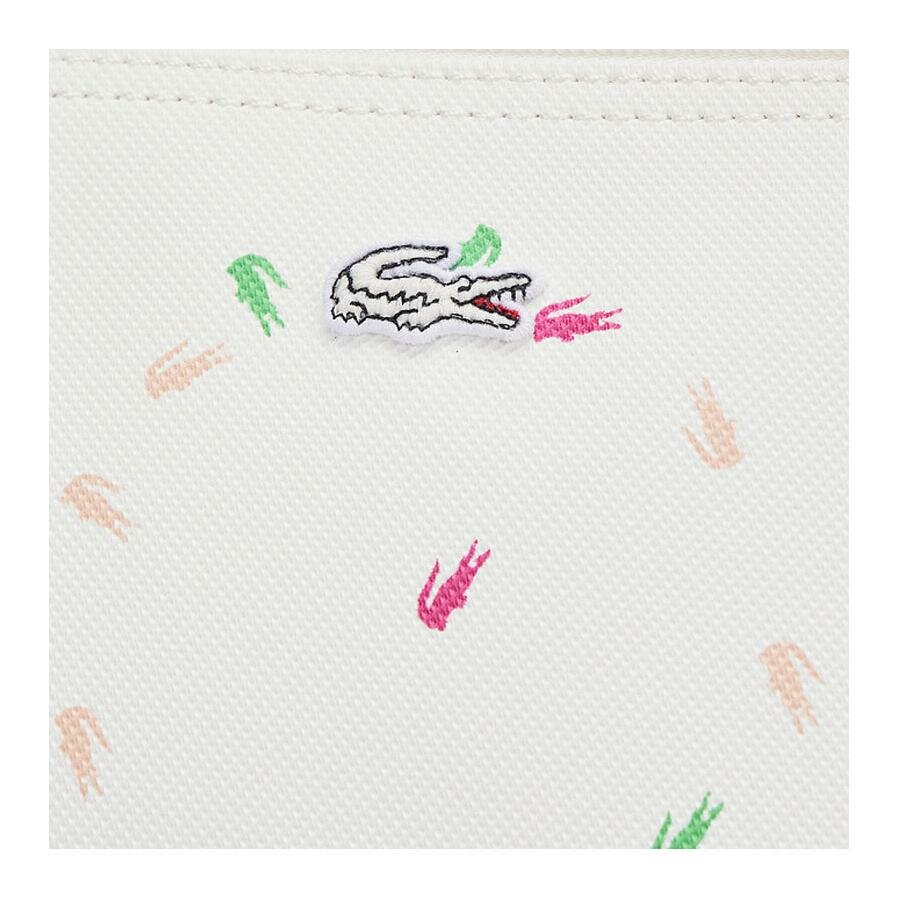 Сумка LACOSTE, фактура тиснение, белый, — фото 1