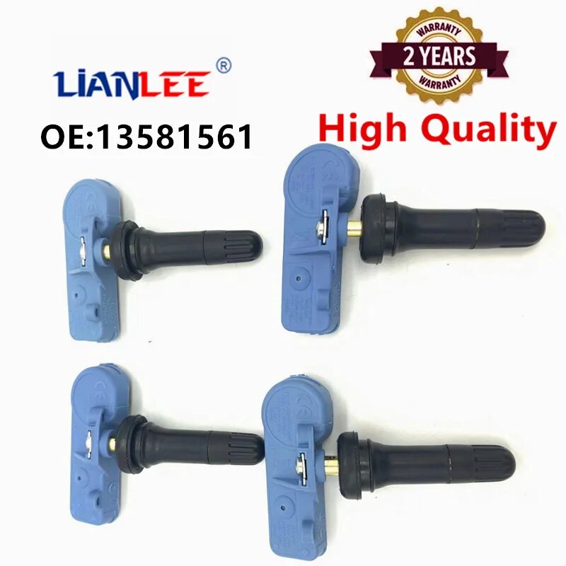 Датчик давления в шинах TPMS, 4 шт./партия, 433 МГц, 1358156, 22853740, 20922901, 13581561, для GMC, для Opel Buick, Chevy, Cadillac 13581561