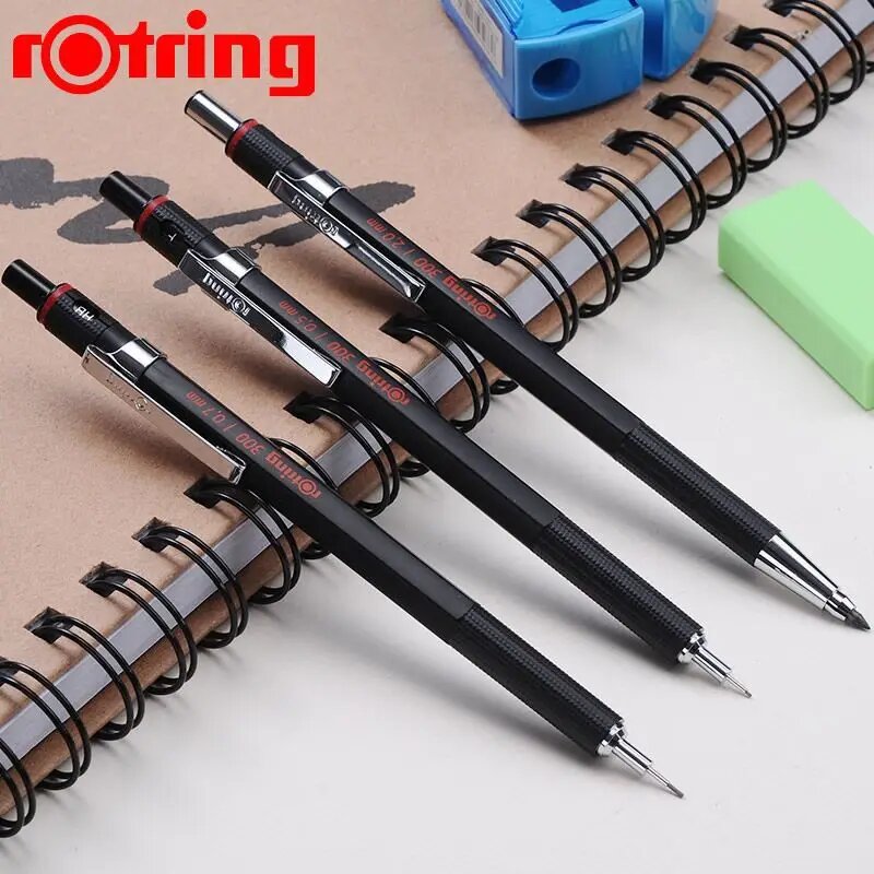 Механические карандаши Rotring 300 0,5/0,7/2,0 мм 2.0mm black hold