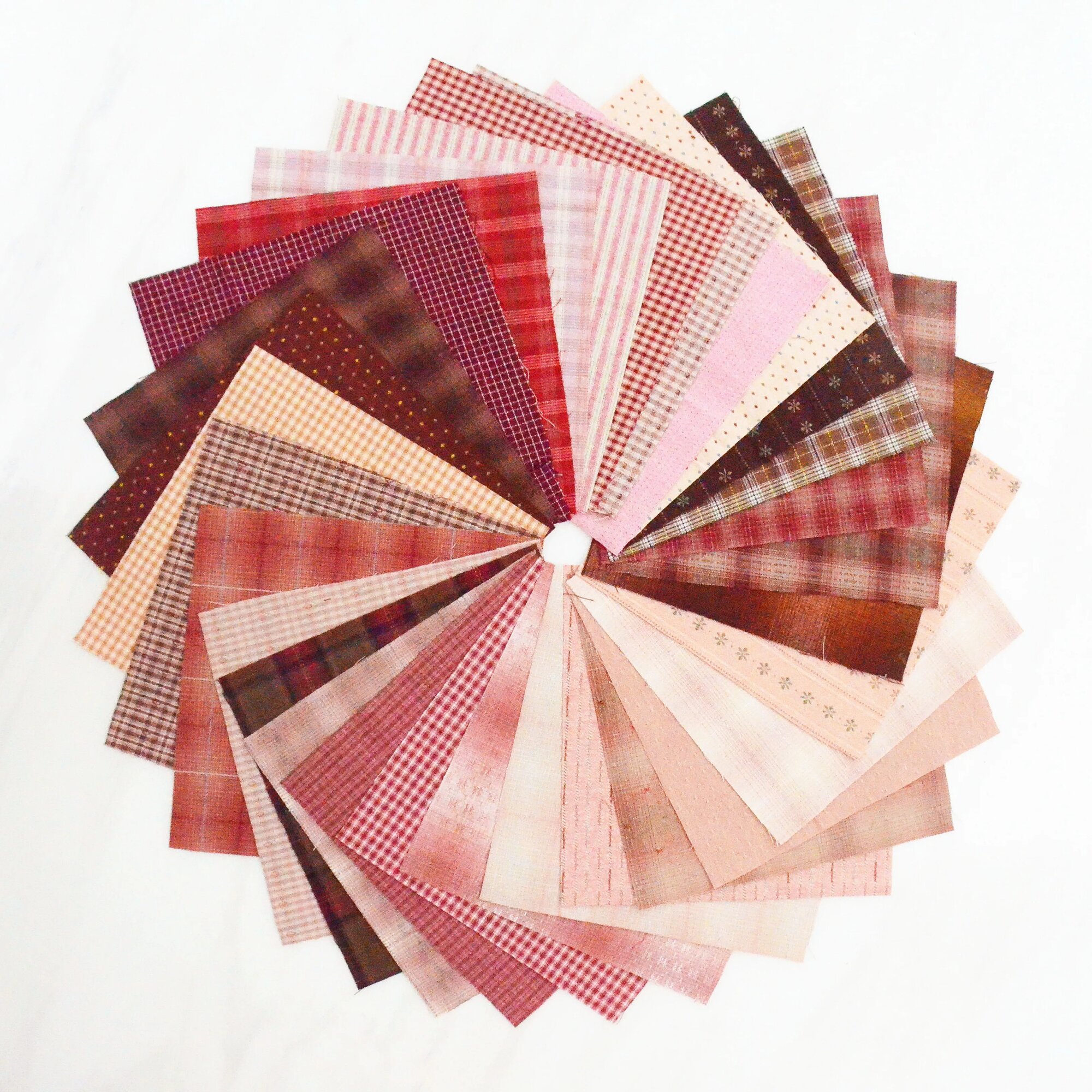 Лоскутная ткань хлопок 20x20 см, набор 30 шт, RED PINK Series
