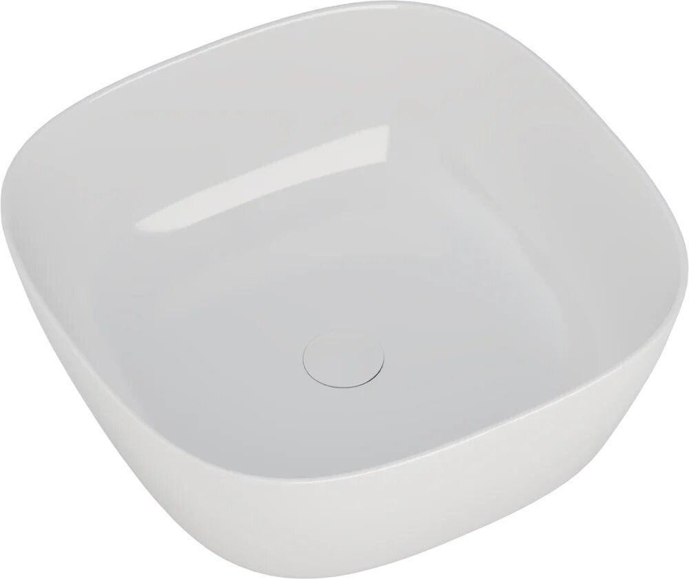 Накладная раковина Aquanet Trend 1 40 накладная, без отверстия под смеситель, фарфоровая, квадратная, раковина для ванной, белая
