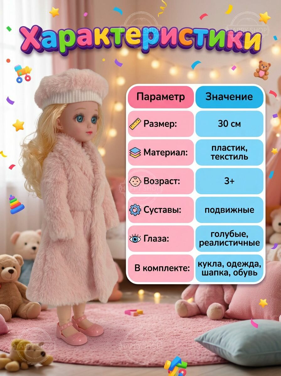 Кукла с одеждой 30 см — фото 1