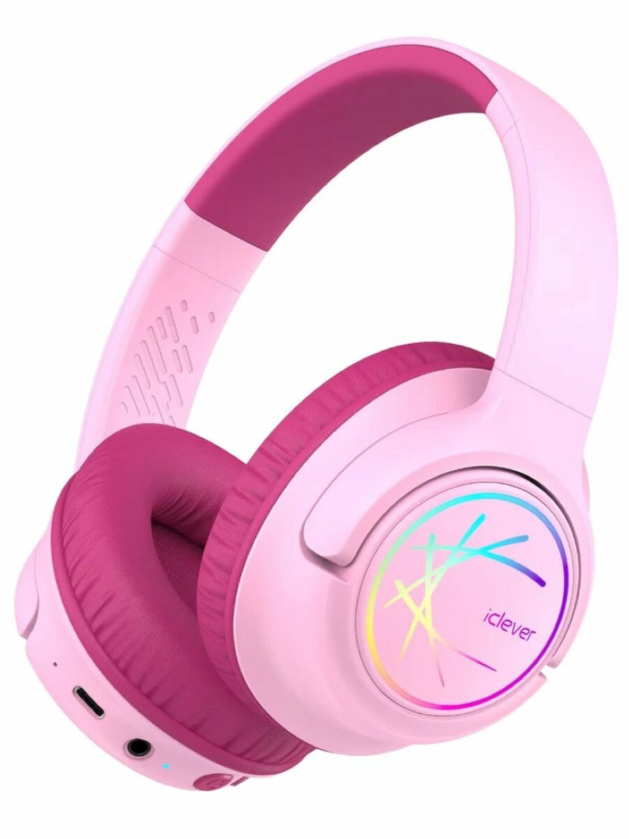 Беспроводные детские наушники iClever BTH18 Pink