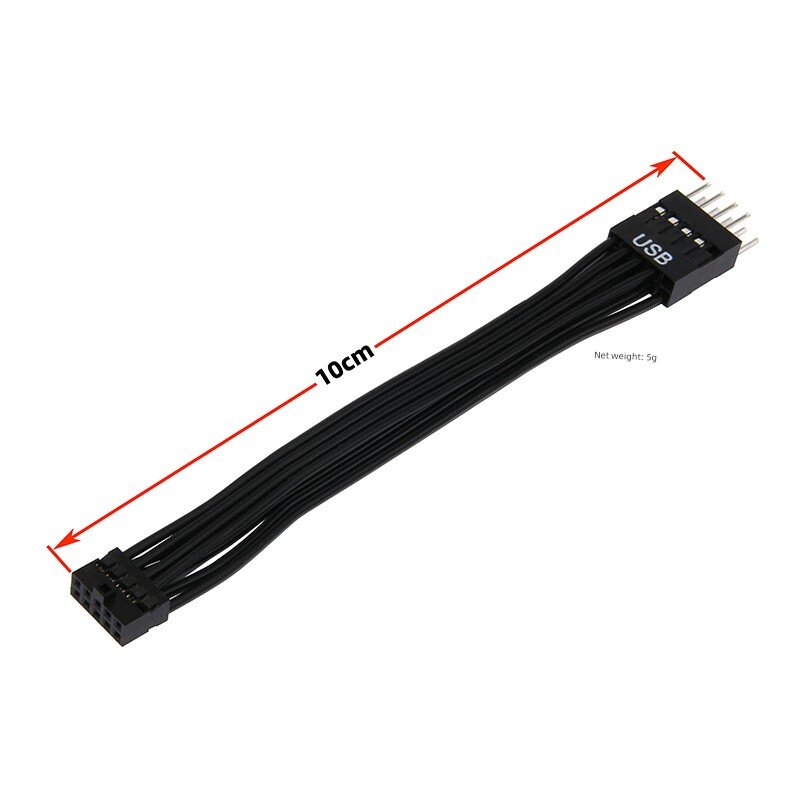 Кабель-адаптер Dupont 2.0 на Dupont 2.54, USB 2.0, 10-контактный на USB 9-контактный, шаг 2.54 мм USB 2.0 9P гнездо на