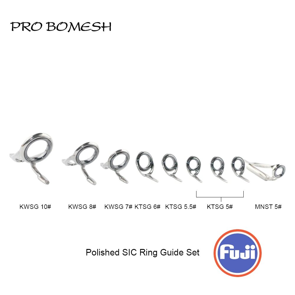 PRO BOMESH FUJI SIC направляющие для удилища, 9 шт.