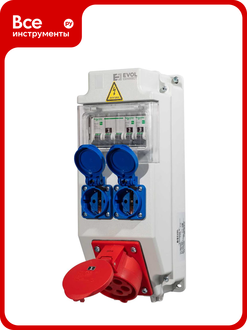 Щит с розетками навесной Combox 5 EVOL 0101-003-1