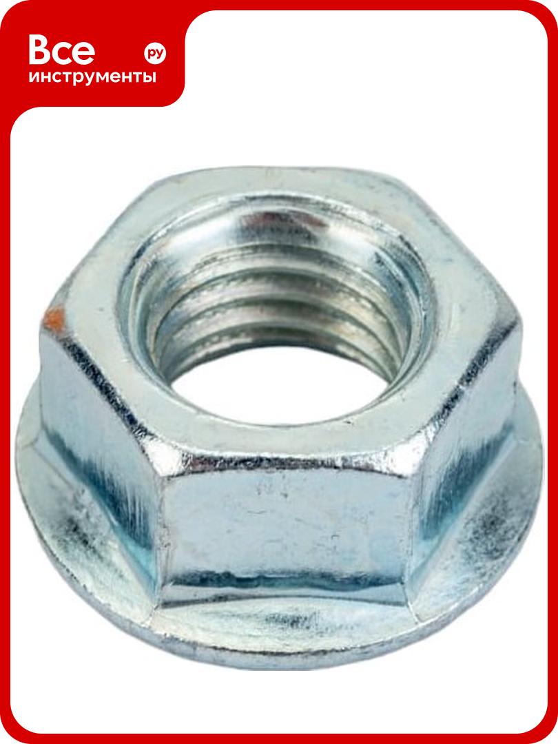 Гайка М10 80 шт с фланцем для крепёжных соединений DIN 6923 оцинкованная ARNO INDUSTRIES A29000100030G07