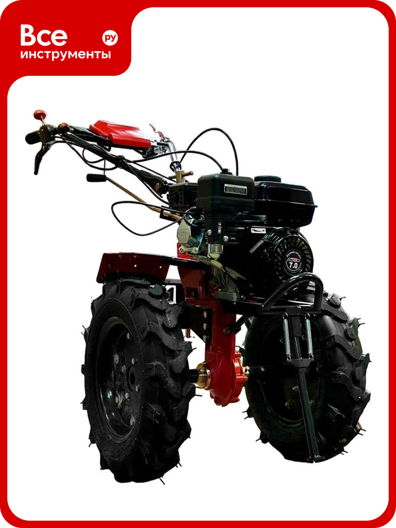 Мотоблок бензиновый FORZA МБ8902 экстрим 9 л. с, ВОМ 18 мм, 2 вперед 1 назад, руль: поворотный, вал: S32, колеса экстрим: 19x7х8, фрезы: 4 группы 32 ножа FORZAМБ8902 экстрим