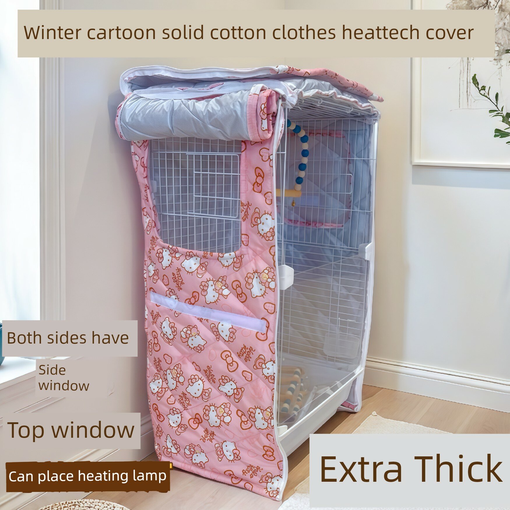 Зимний утепленный чехол для клетки для птиц, особо плотный, для попугаев, сахарных поссумов и моделей клеток Magic