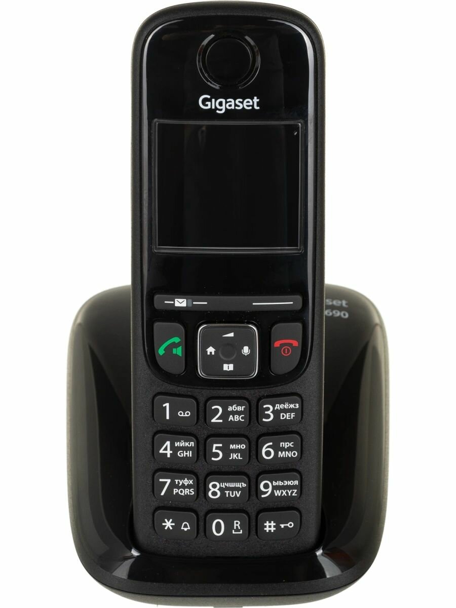 Радиотелефон Gigaset AS690, черный s30852-h2816-m201