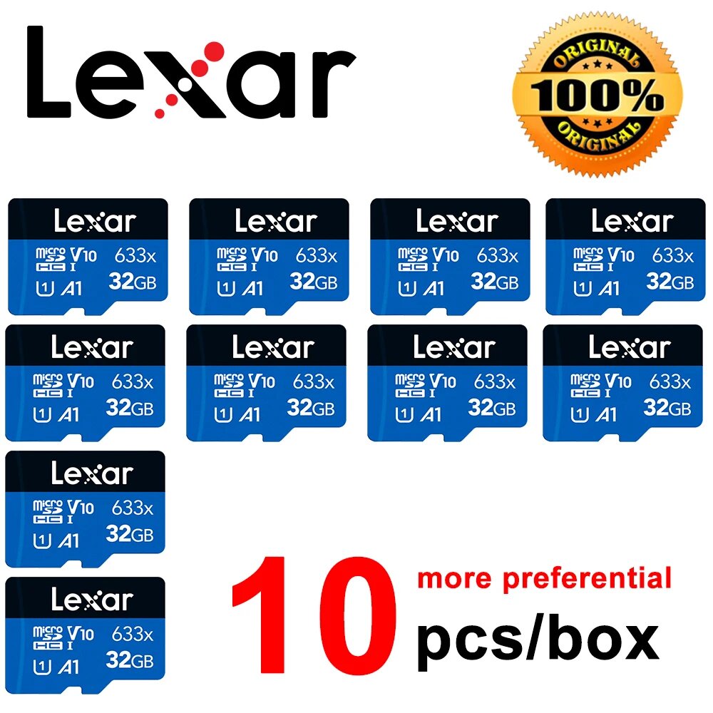 Lexar microSD 633x 32GB (10 шт.)