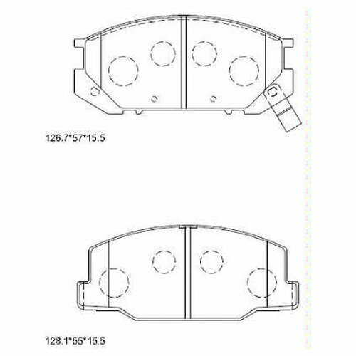 Комплект передних тормозных колодок Asimco kd2692