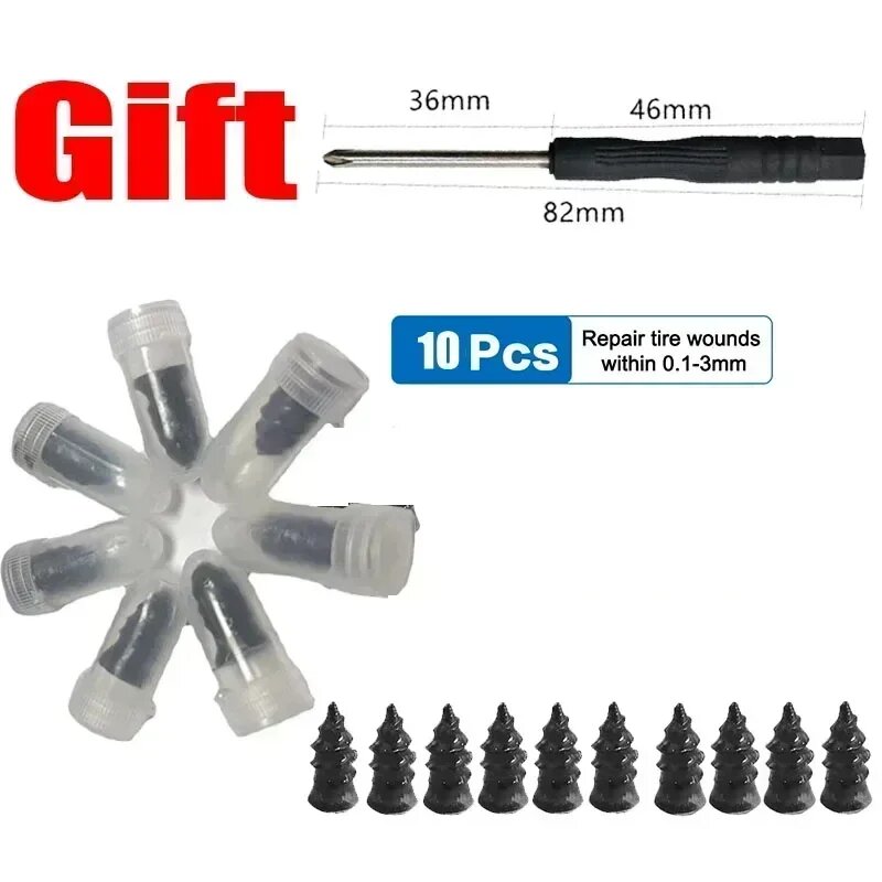 10 шт. Резиновые саморезы для ремонта шин, 10Pcs small