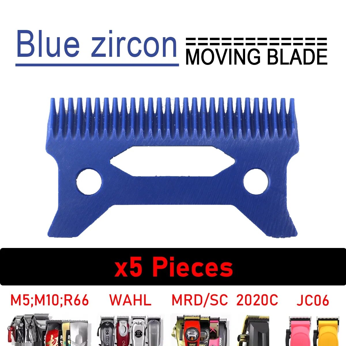 Подвижное лезвие Blue Zircon x5 для машинок Wahl, JucaI JC06