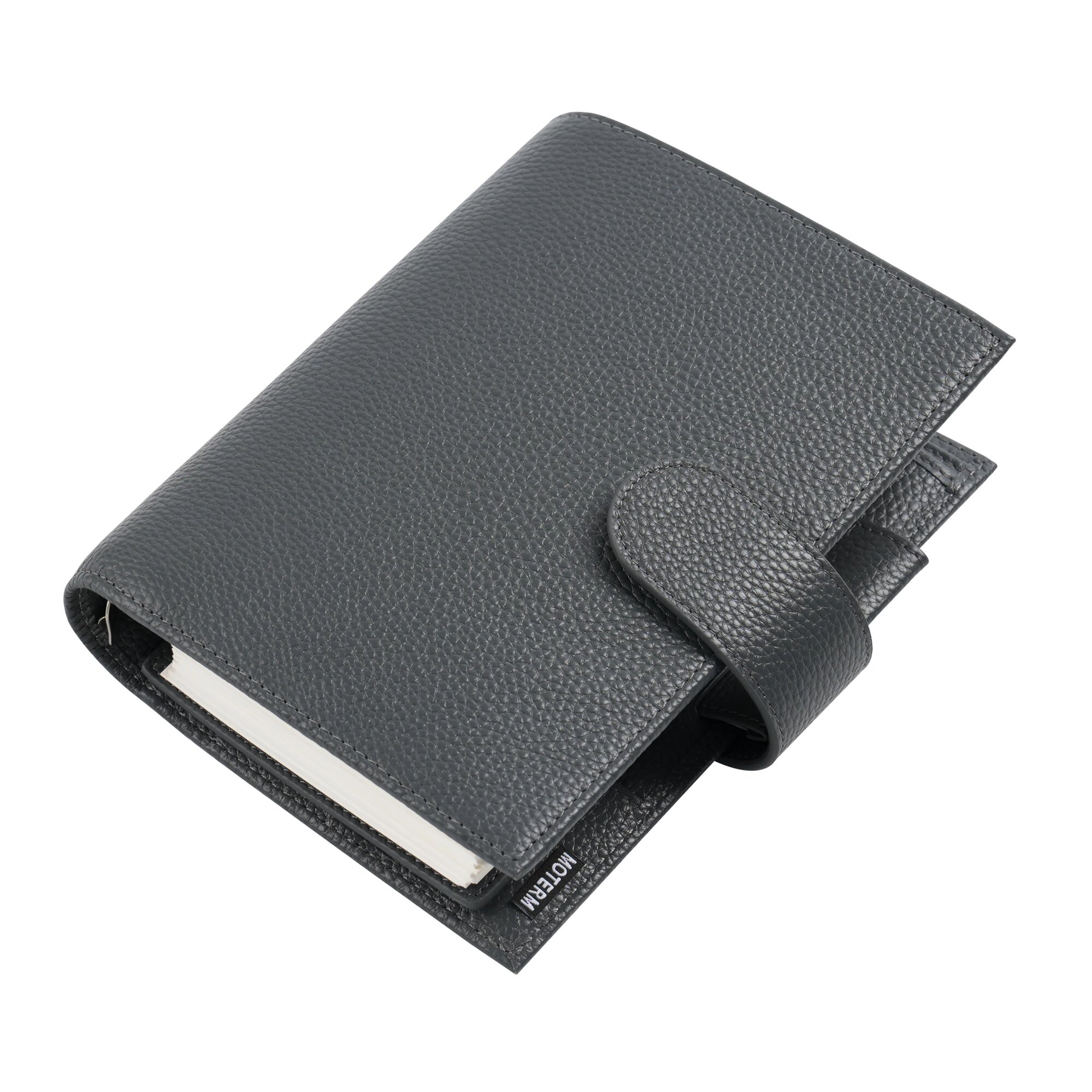 Ежедневник Moterm Luxe 2.0 серый, кожа Pebbled Dark grey