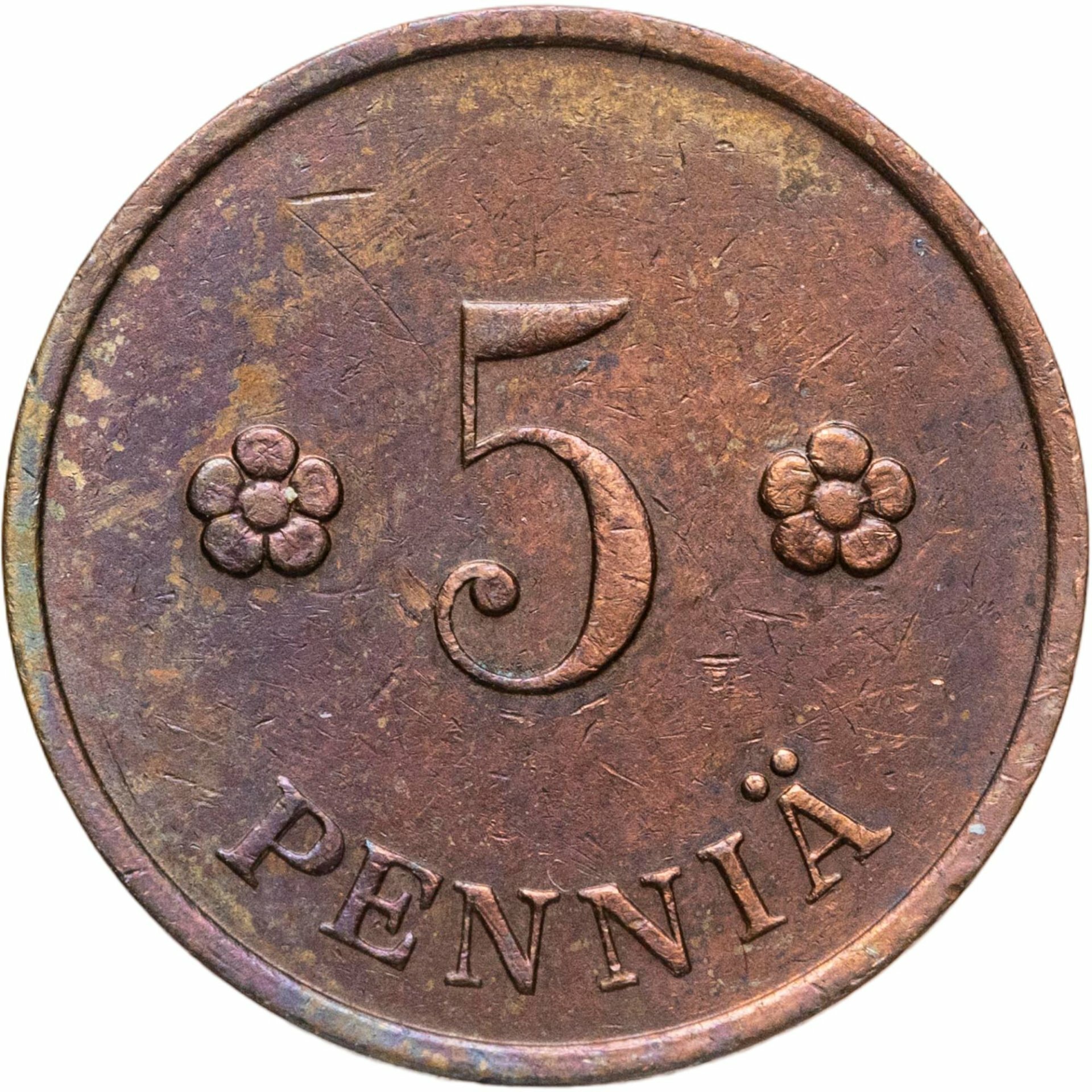 Финляндия 5 пенни (pennia) 1936