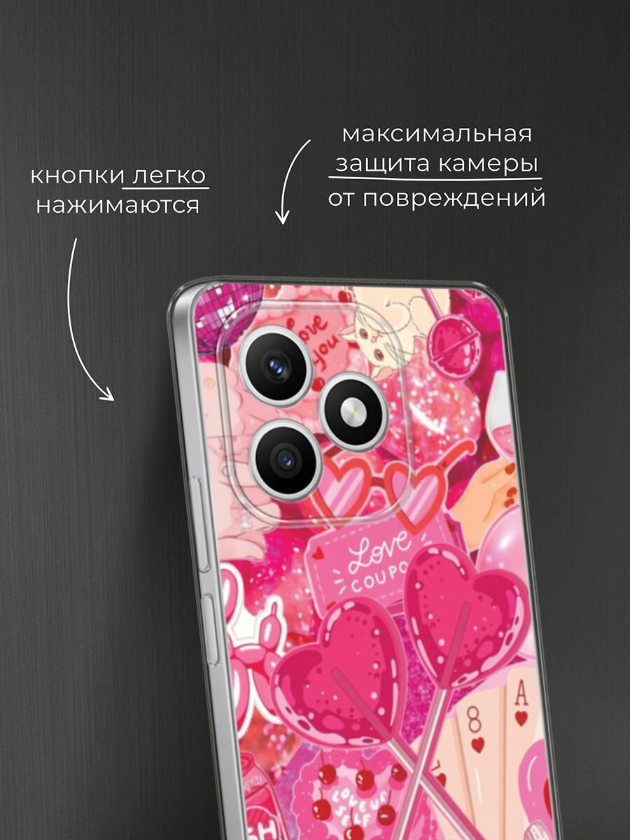 Силиконовый чехол на Honor X8d / Хонор X8d с принтом Love coupon — фото 1